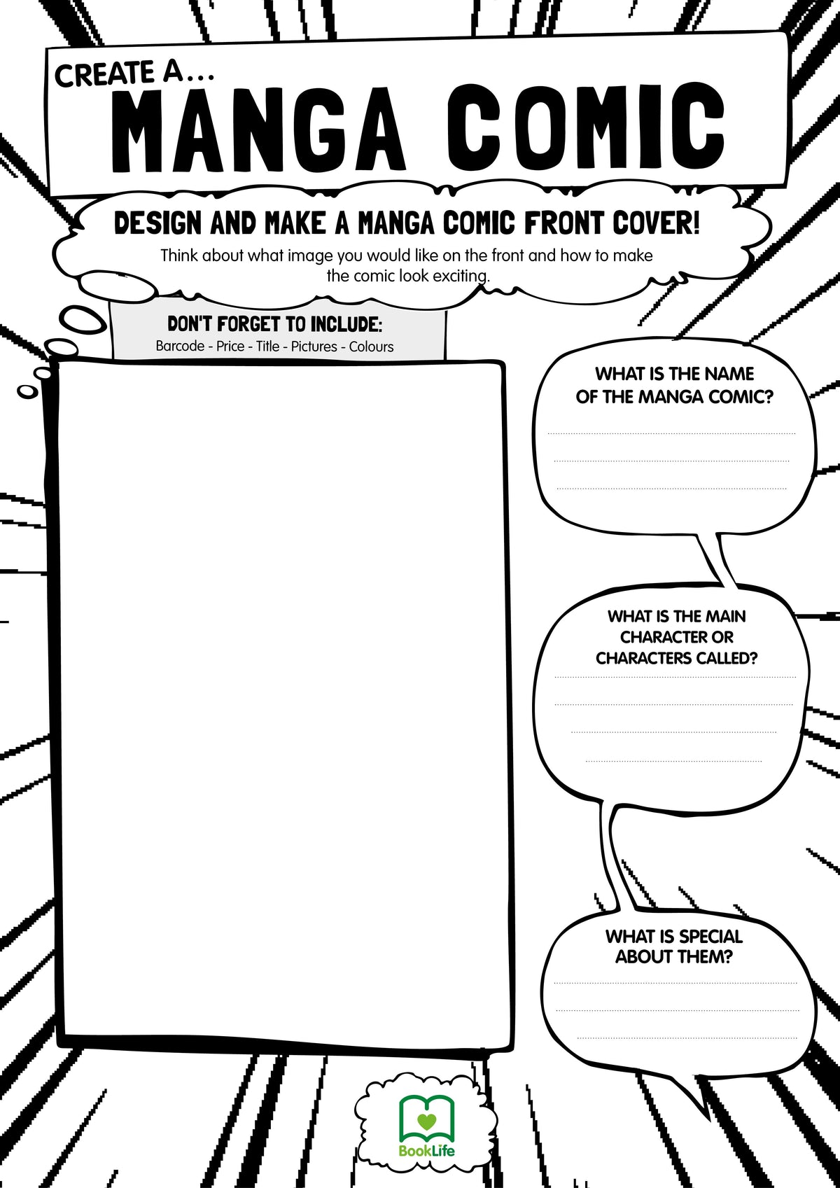 Free Downloadable Manga Worksheet | BookLife