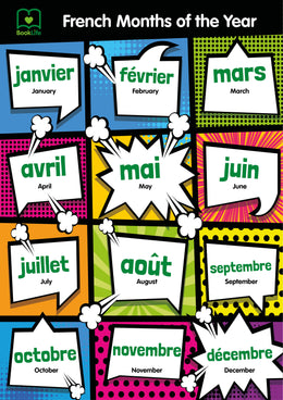 Free French Months of the Year Poster | BookLife
